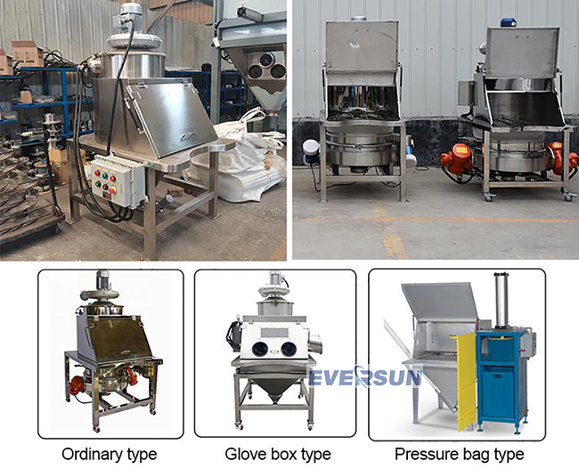 JB Bulk Material Small Bag Unloading Station Dust Free With Sieve